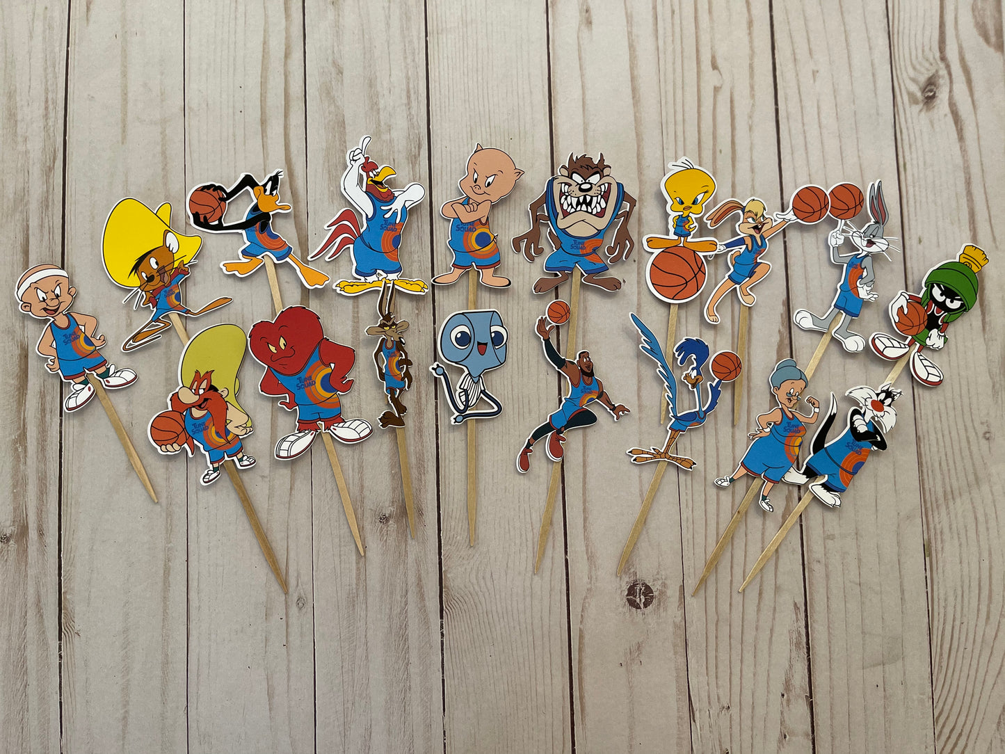 Space Jam Cupcake Toppers