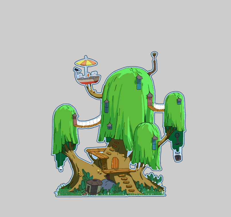 Adventure Time Treehouse Centerpiece